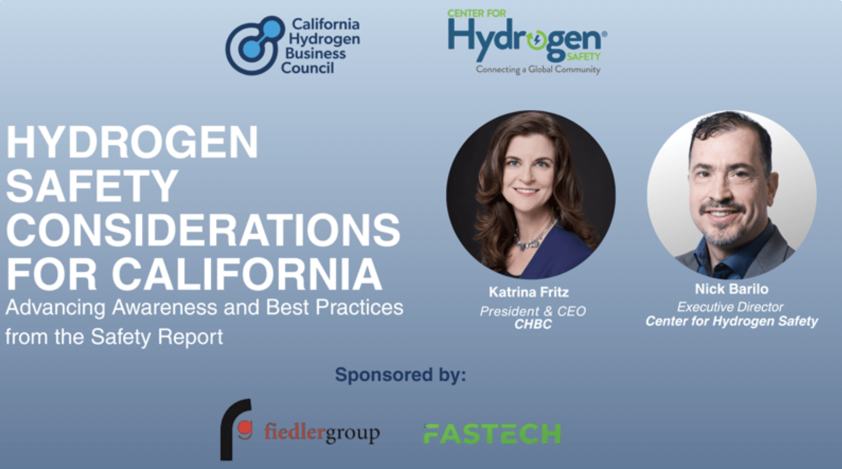 CHBC & CHS Webinar: Hydrogen Safety Considerations for California